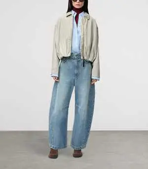 Loewe Cotton Draped Jacket - Grey