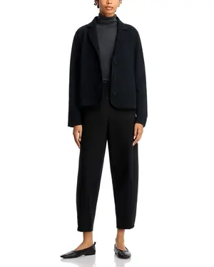Eileen Fisher Textured Double Knit Notch Collar Jacket