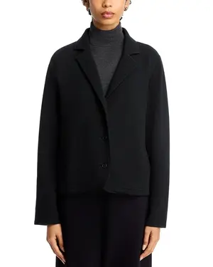 Eileen Fisher Textured Double Knit Notch Collar Jacket