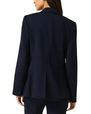 ARGENT Double Breasted Peak Lapel Blazer - Midnight