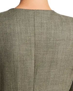 ARGENT Double Breasted Crewneck Blazer