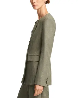 ARGENT Double Breasted Crewneck Blazer - Ash
