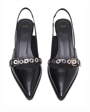 Maje Leather Slingback Pumps