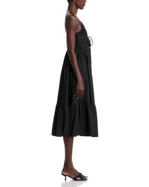 Michael Kors Poplin Midi Dress - Black