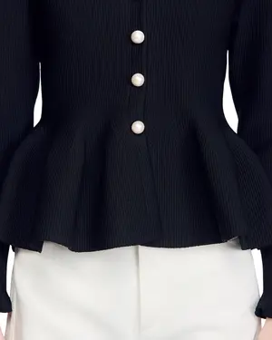 Sandro Peplum Cardigan Sweater