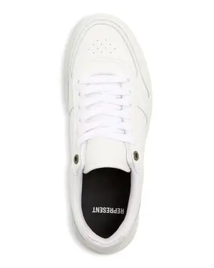 REPRESENT Initial Leather Sneakers - Flat White
