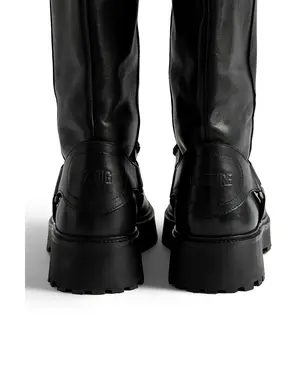 Zadig&Voltaire Angie Leather Biker Boots