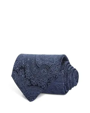 Canali Silk Paisley Necktie - Blue