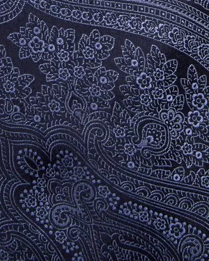 Canali Silk Paisley Neck Tie - Blue