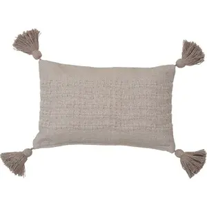 CAROL & FRANK Hodges Woven Throw Pillow With Tassels - Brown