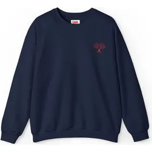 LOVE ALL TENNIS Embroidered Crewneck Sweater - Navy
