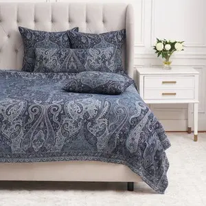 ELISABETH YORK Suman Navy Coverlet