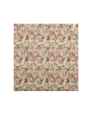 MISS CIRCLE Printed Linen Head Wrap Scarf - Beige