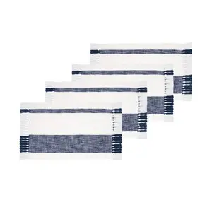 CAROL & FRANK Morgan Placemats Sets Of 4 Collection - Dark Blue