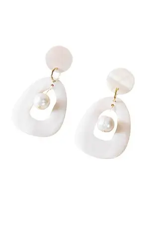 LIKHA Mother-of-pearl And Pearl Earrings - White