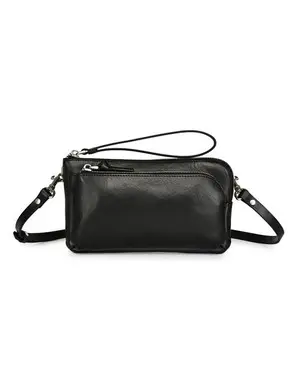 OLD TREND Dahlia Genuine Leather Convertible Crossbody - Black