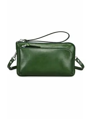 OLD TREND Dahlia Genuine Leather Convertible Crossbody - Green