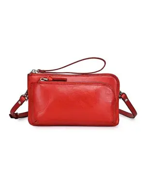 OLD TREND Dahlia Genuine Leather Convertible Crossbody - Red
