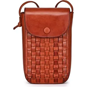 Cognac Leather Cross Body Bags