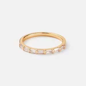 SARA PATINO Baguette Half Eternity Ring - Gold