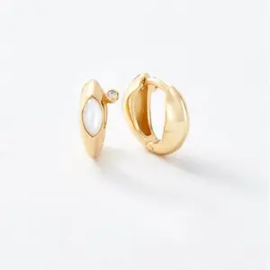 SARA PATINO Iris Reversible Huggie Hoop Earrings - Gold