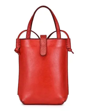 OLD TREND Leather Crossbody Bag - Red