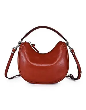 OLD TREND Dahlia Genuine Leather Hobo Bag - Cognac