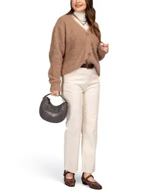OLD TREND Dahlia Genuine Leather Hobo Bag - Grey
