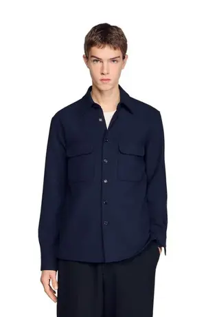 Sandro Single Breasted Overshirts For Men