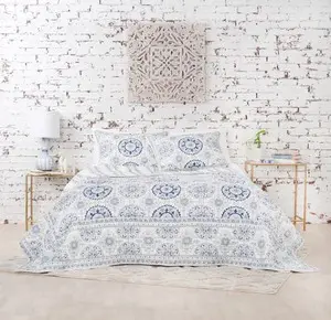 CAROL & FRANK Brambleton Quilt Set Bedding Collection - Blue