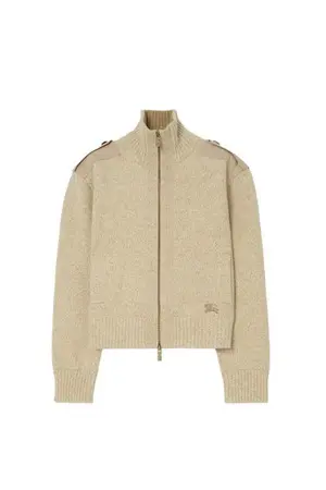 Burberry Wool Cashmere Funnel-neck Jacket