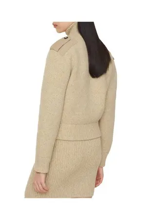 Burberry Wool Cashmere Funnel-neck Jacket