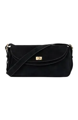Sandro Le Mambo Suede Bag - Black