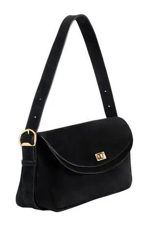 Sandro Le Mambo Suede Bag - Black