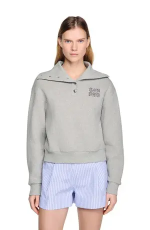 Sandro Cut Out Sweatshirts Hoodies For Women