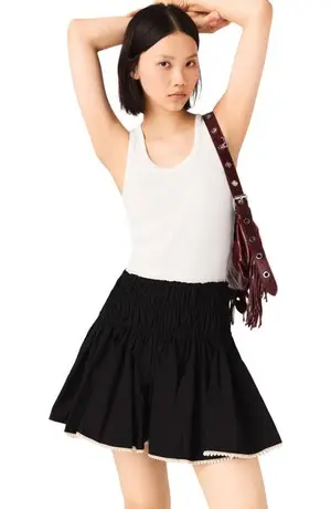 Maje Rib Knit Vest Top - White