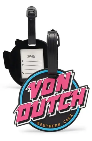 VON DUTCH 2-piece Luggage Id Tag Set - 80s Neon