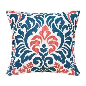 C&F HOME Christopher Abstract Damask Cotton Decorative Throw Pillow - Red