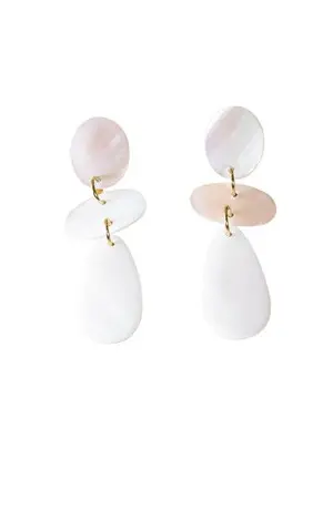 LIKHA Mother-of-pearl Dangle Earrings - White