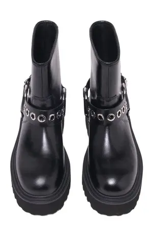 Maje Leather Biker Boots