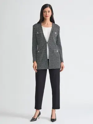 Misook Trim Tweed Knit Jacket