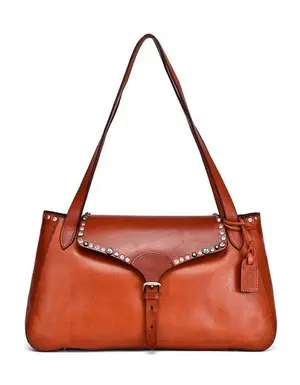 OLD TREND Monarda Leather Shoulder Bag - Cognac