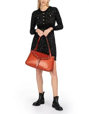 OLD TREND Monarda Leather Shoulder Bag - Cognac