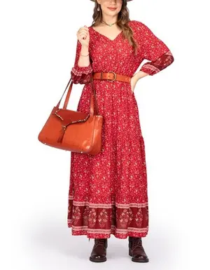 OLD TREND Monarda Leather Shoulder Bag - Cognac