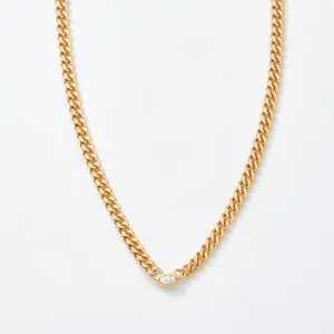 SARA PATINO Cassia Curb Chain Necklace - Gold
