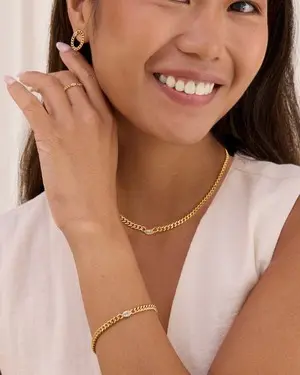 SARA PATINO Cassia Curb Chain Necklace