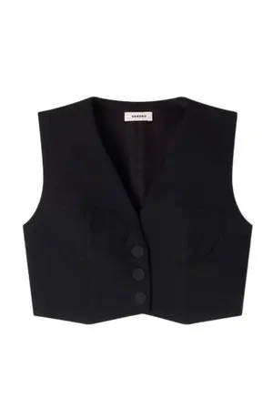 Sandro Jacket-style Crop Top