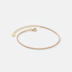 SARA PATINO White Topaz Tennis Bracelet - Gold