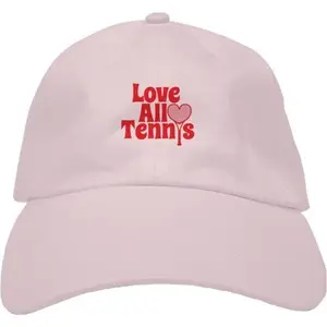 LOVE ALL Embroidered Baseball Cap - Light Pink