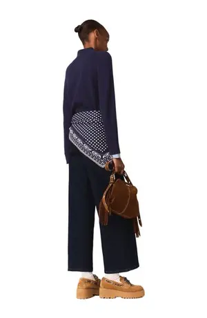 Maje Polo Cardigan With Removable Trims